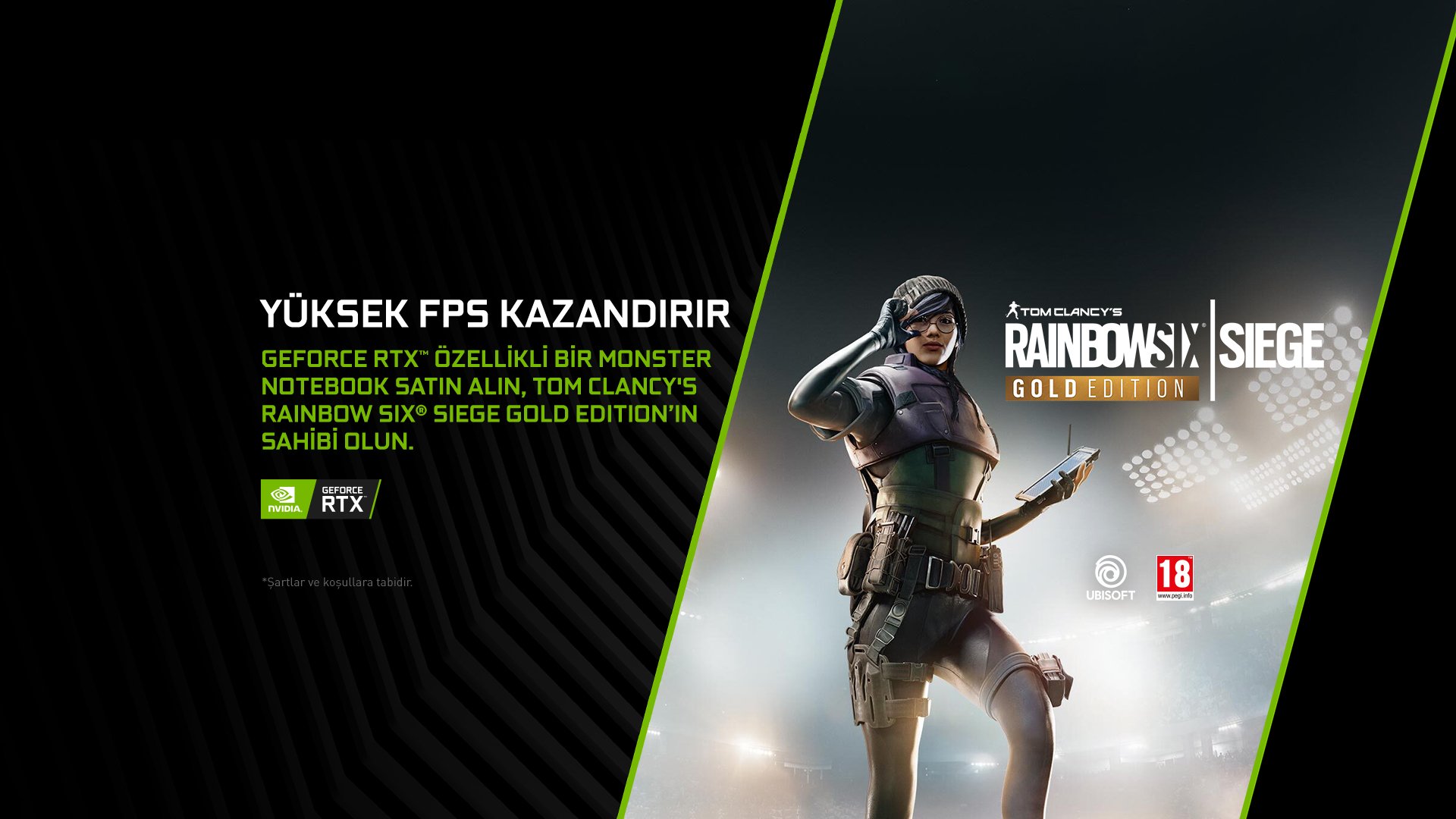 Monster ve NVIDIA, Tom Clancy’s Rainbow Six Siege Gold Edition Hediye ...