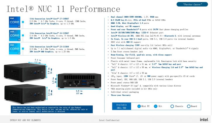Intel NUC 11 Performance ve PRO Özellikleri Detaylanıyor - Technopat