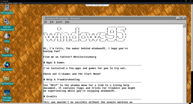 Biraz Nostalji: JavaScript Tabanlı Windows 95 Uygulaması Geliştirildi ...